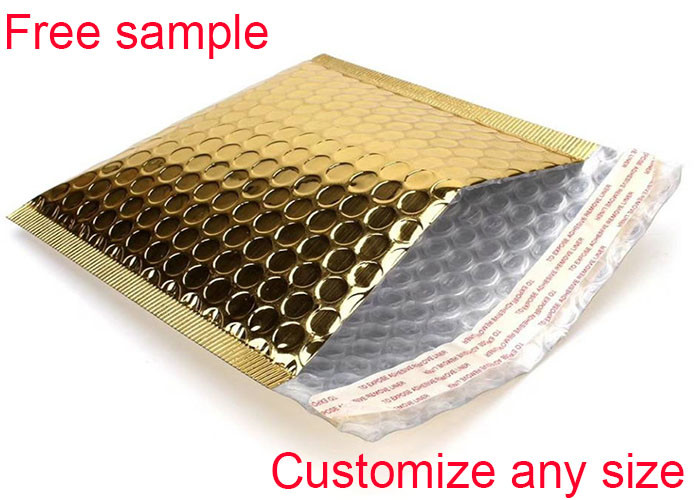 Self Seal Metallic Bubble Envelopes , Padded Shipping Envelopes Plastic ...